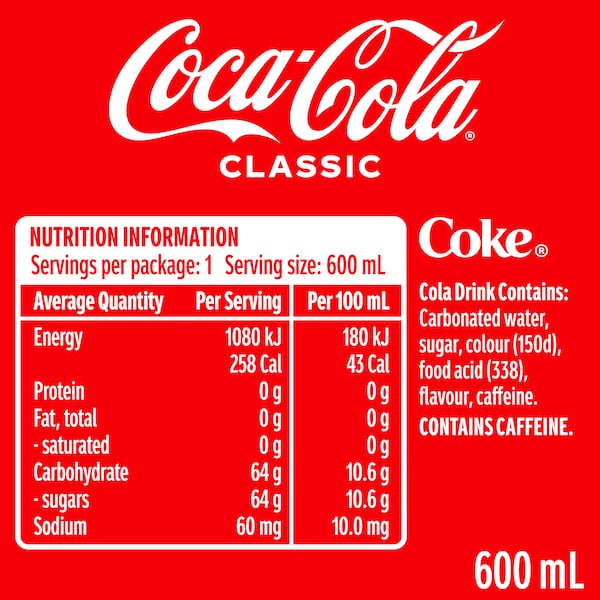 Figtree Dr IGA - Coca-Cola Classic Soft Drink Bottle 600Ml